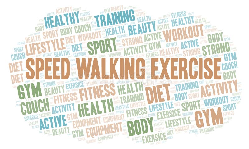 Speed Walking Exercise Word Cloud Stock Illustration - Illustration of ...