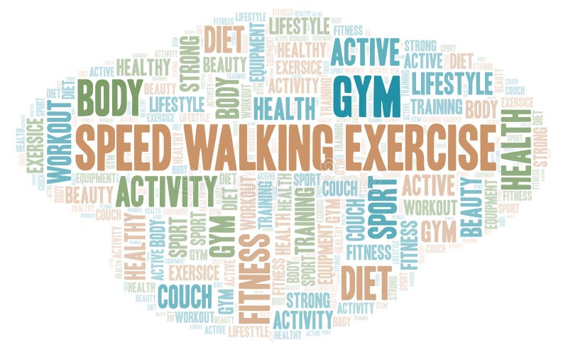 Speed Walking Exercise Word Cloud Stock Illustration - Illustration of ...