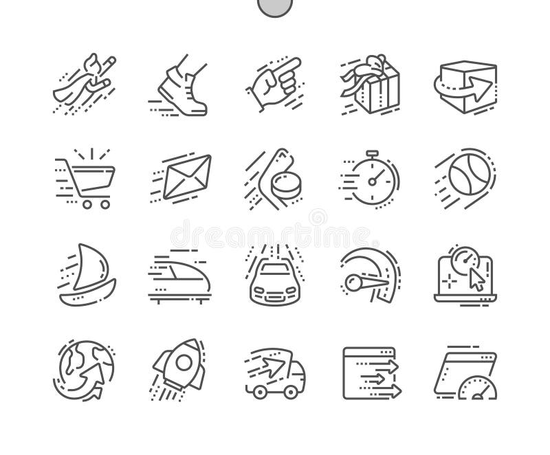 Speed Well-crafted Pixel Perfect Vector Thin Line Icons 30 2x Grid for ...