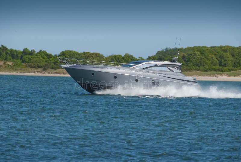 Motor Fast Boat in Baltic Sea Power Boating Stock Image - Image of ...