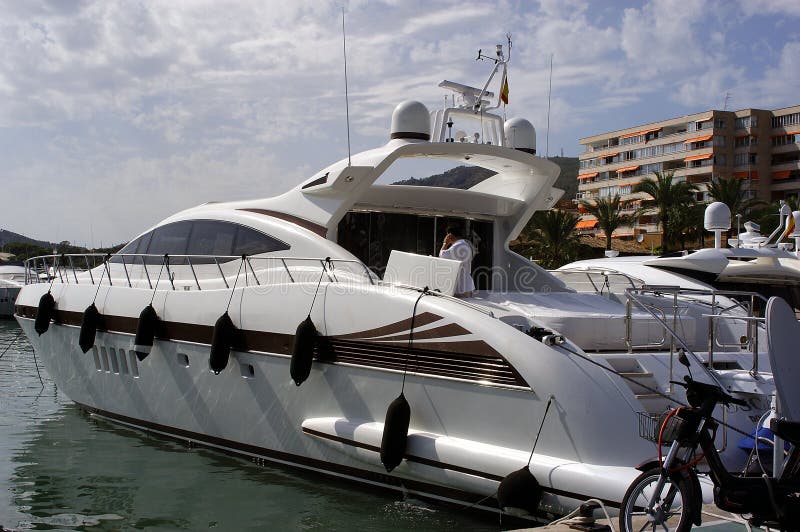 Speedboat stock image. Image of harbour, marina, spain, motorboat - 56683