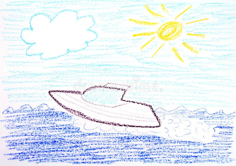 Speed Boat Drawing For Kids