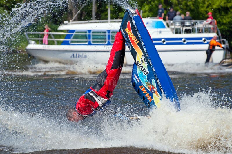 Speedboat in Action editorial stock photo. Image of acrobat - 19592908