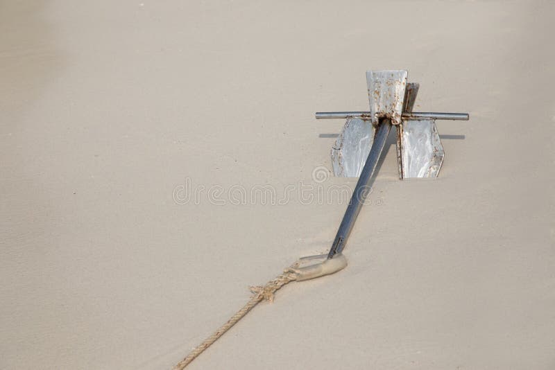 Anchor on the beach beach stock photo. Image of tropical - 89674898