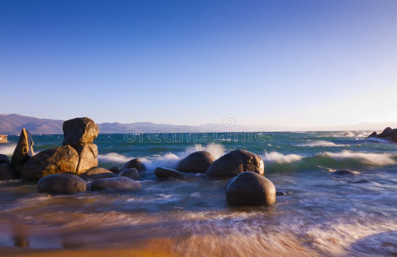 Speedboat Beach Lake Tahoe stock photo. Image of tahoe - 22937964