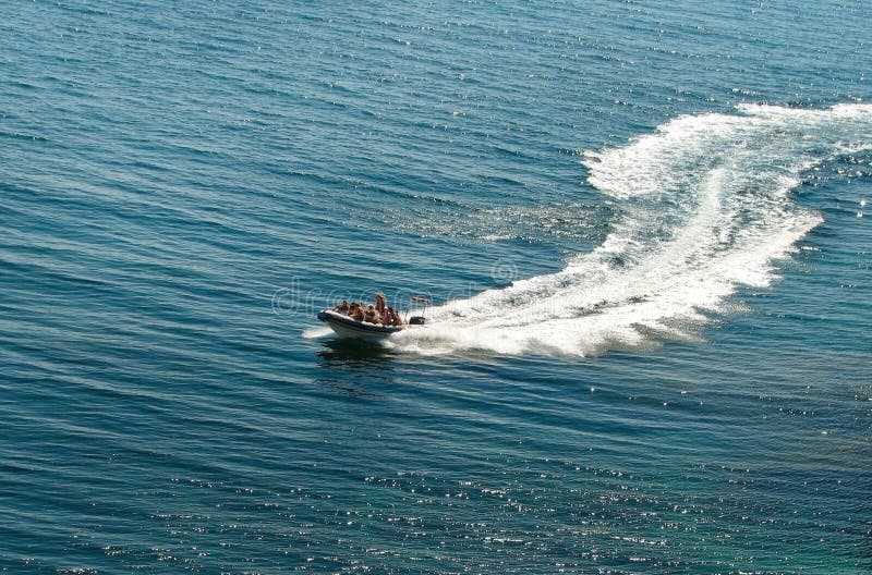 Speedboat cruising stock image. Image of abstract, clean - 13337407