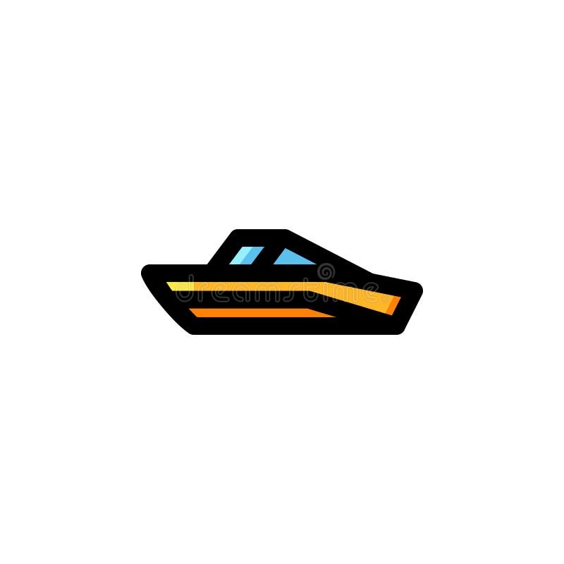 Speedboat Icon stock vector. Illustration of graphic - 200412640
