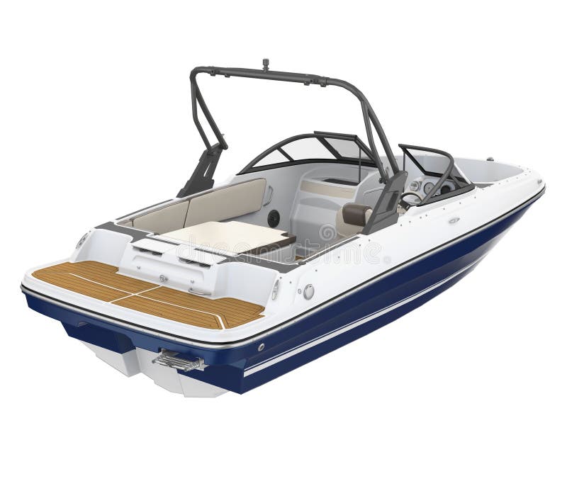 Speedboat Isolated stock illustration. Illustration of boating - 281432167