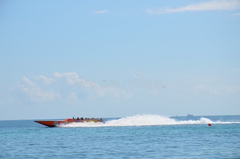 Speedboat Racing, Miami Beach Editorial Photography - Image of palms ...