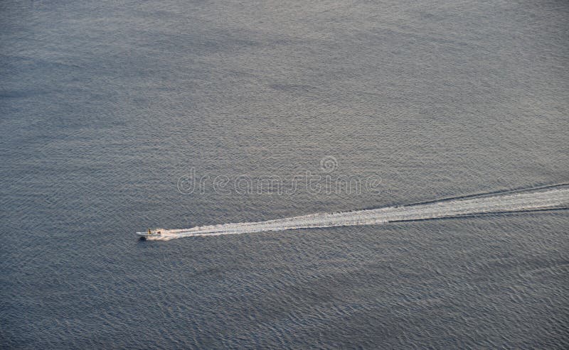 A Speedboat Running on Blue Sea Stock Photo - Image of cruiser, cabin ...