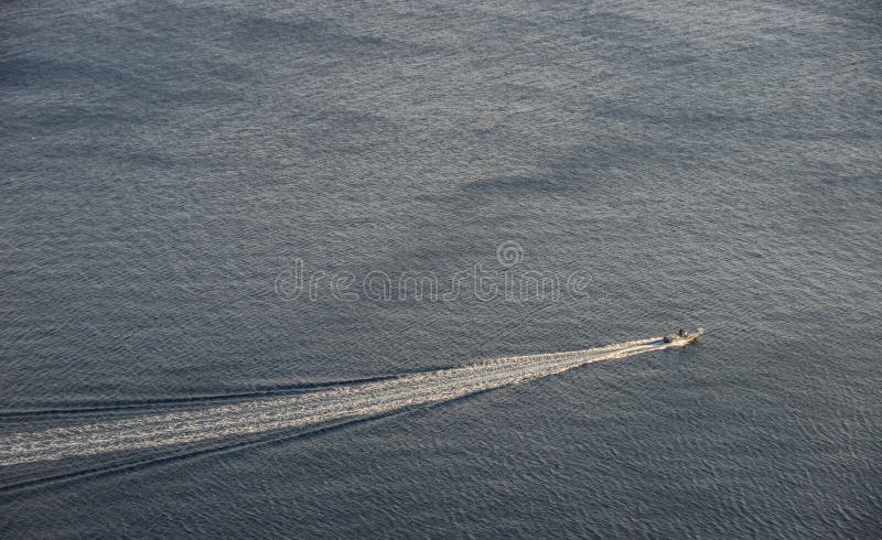 A Speedboat Running on Blue Sea Stock Image - Image of radio, pilot ...