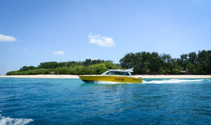 Speedboat Running on the Sea in Bali, Indonesia Editorial Stock Photo ...