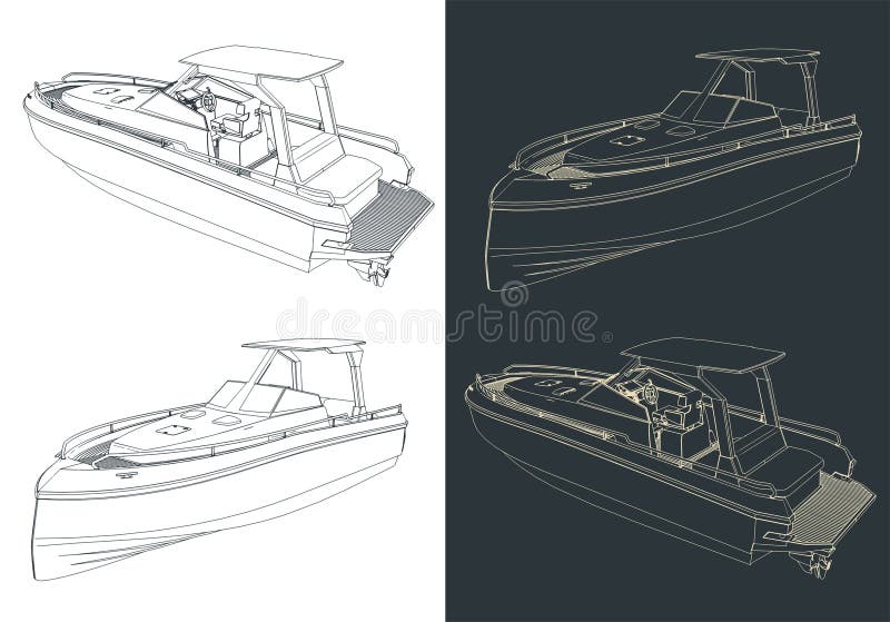 Speedboat Sketches Stock Illustrations – 2 Speedboat Sketches Stock ...