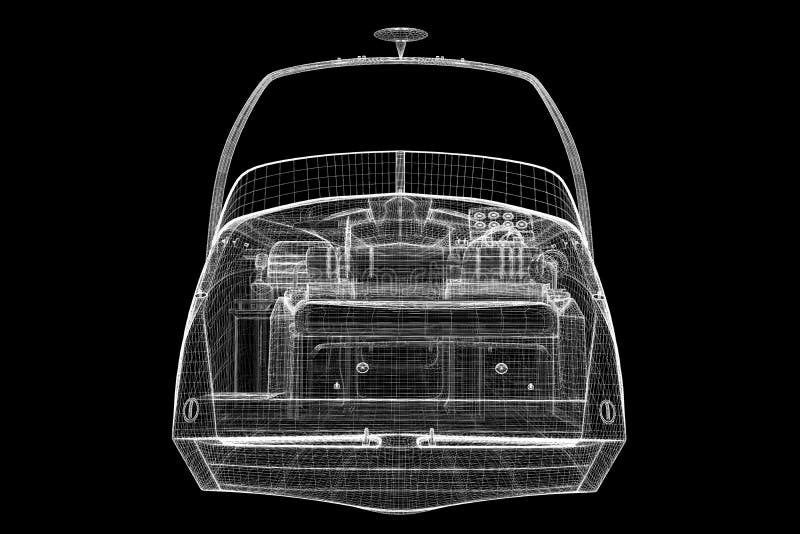 Speedboat, Speeding Powerboat Stock Illustration - Illustration of ...