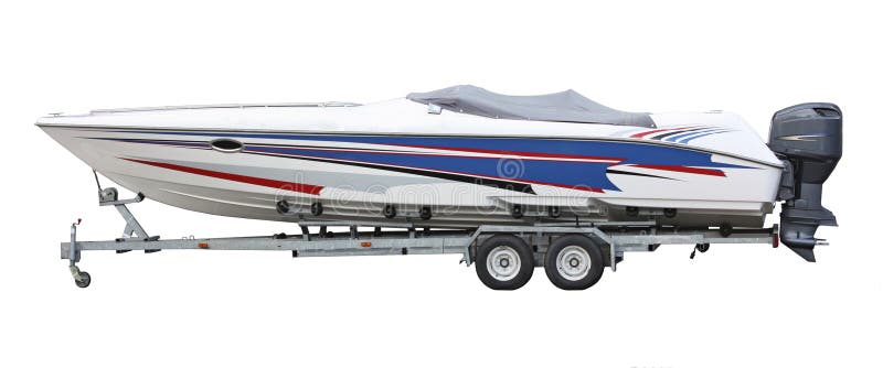 Boat on a Trailer stock photo. Image of drops, race, fast - 20496754