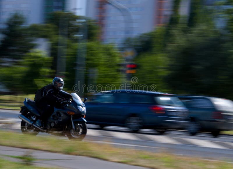 Speeding Biker editorial stock image. Image of racing - 71688314
