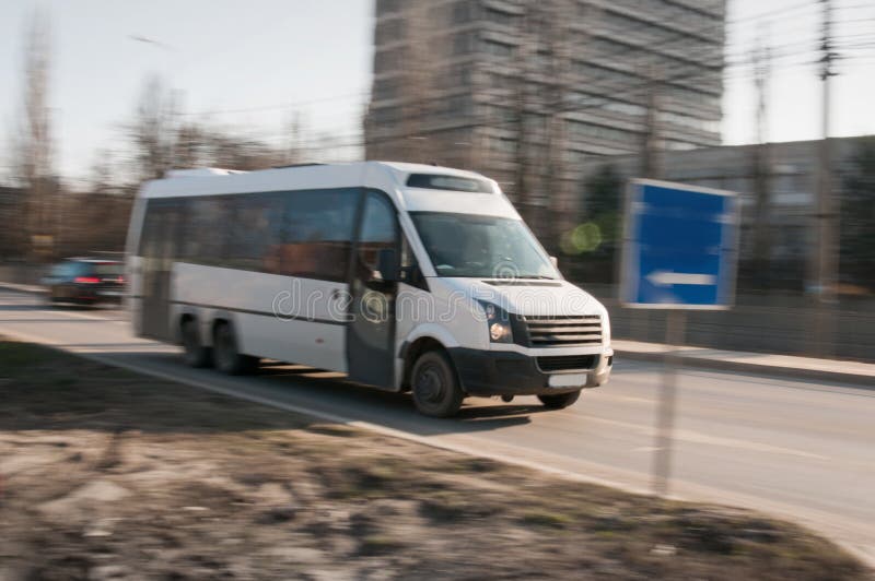Speeding bus stock image. Image of blur, urban, motion - 51240941