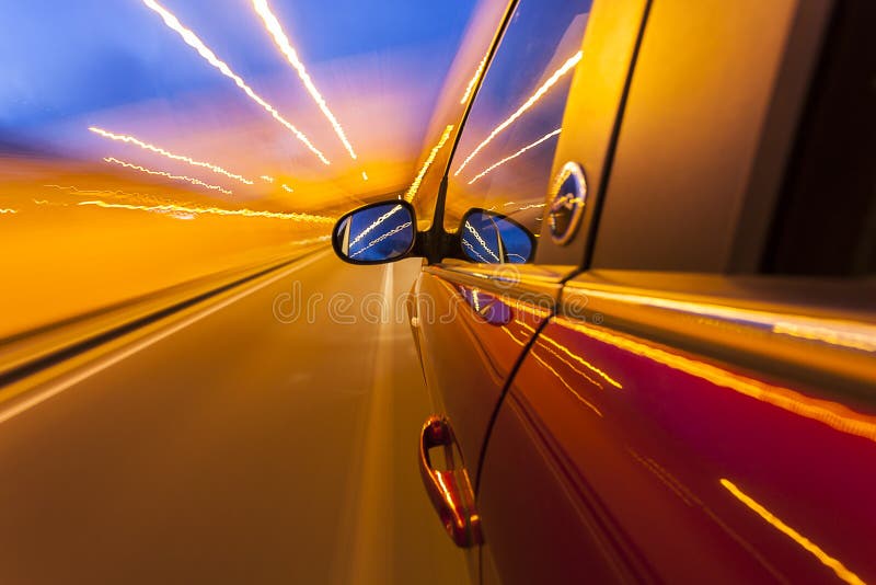 Speeding car stock photo. Image of velocidade, automobile - 27067712