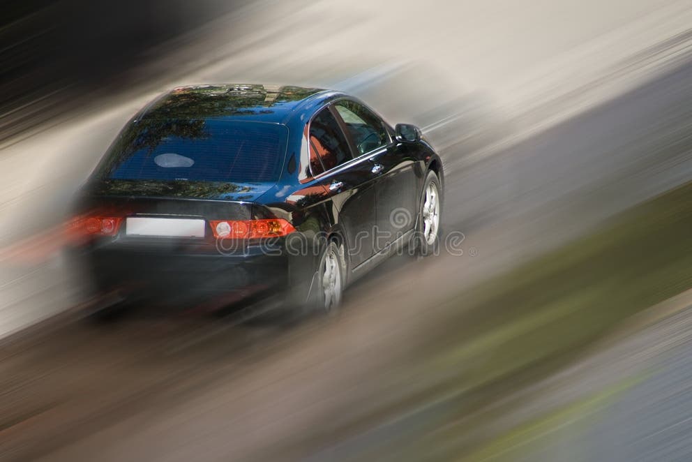 Speeding car stock photo. Image of automotive, acceleration - 3725502