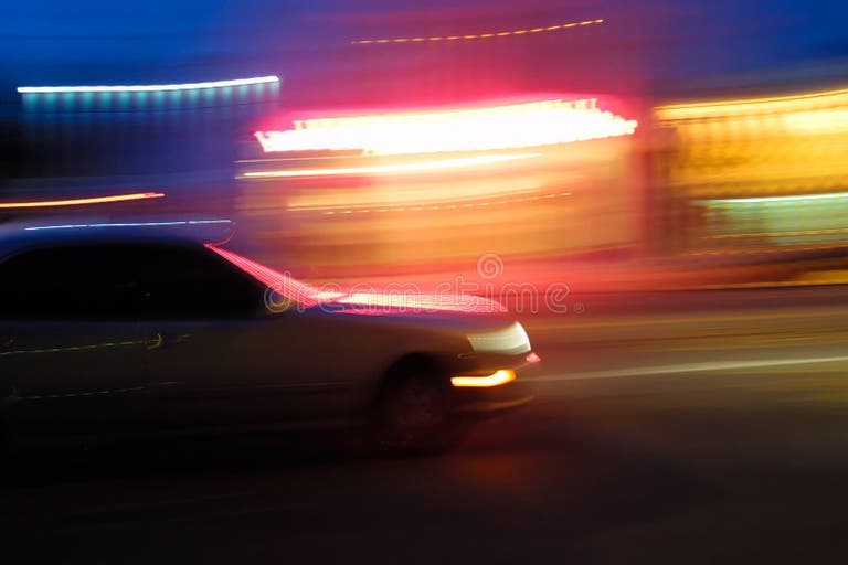 Speeding Car, Blurred Motion Stock Photo - Image of abstract ...