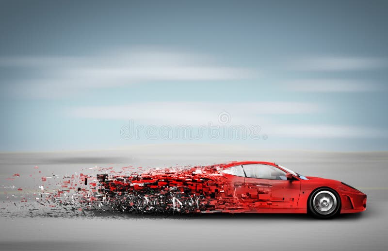 Speeding car. stock illustration. Illustration of auto - 12028563