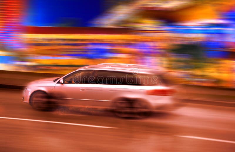 Panning car stock image. Image of highway, modern, illumination - 30206159