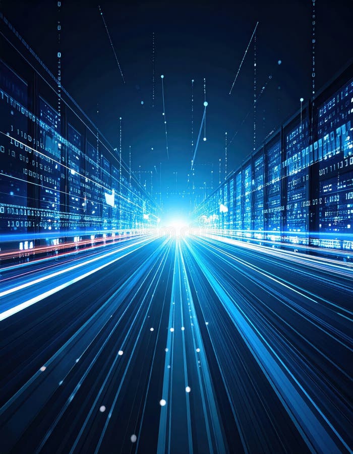 Speeding through Digital Server Space with Data Flowing into a Bright ...