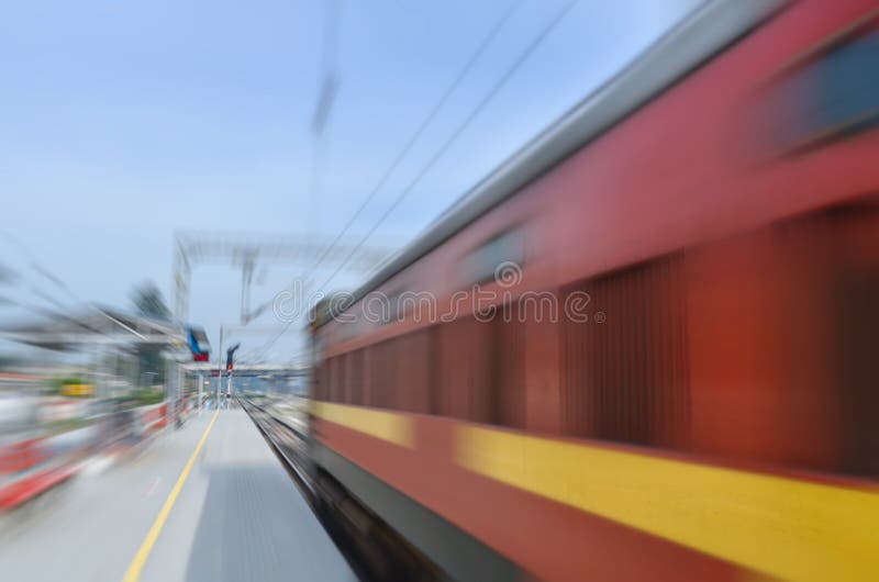 Head on view of fast train stock photo. Image of cloudscape - 21893524