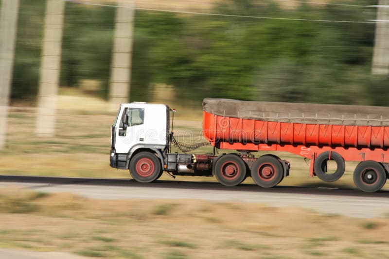 Speeding lorry on road stock photo. Image of speeding - 3451924
