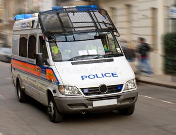 Speeding police van stock photo. Image of abstract, enforcement - 19720514