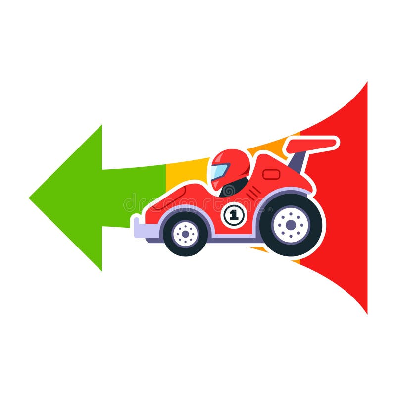 Speeding Race Car Vector Icon. Stock Vector - Illustration of black ...