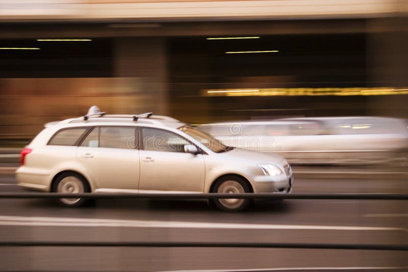 Speeding Taxi stock image. Image of fast, abstract, drive - 512785