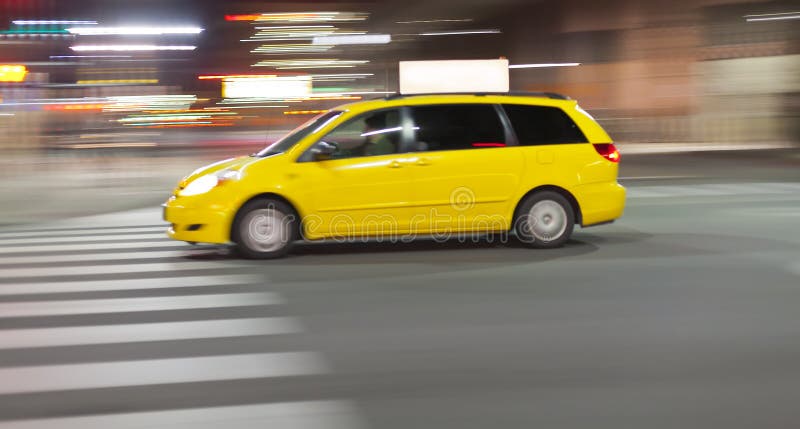 Speeding Taxi Cab stock photo. Image of service, fast - 29248682