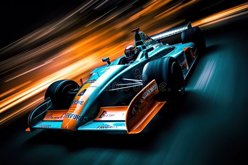 Speeding Thrills: Racing Cars in High-Speed Action on the Track ...
