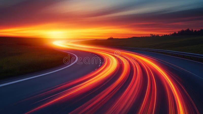 Speeding Towards the Future Data Flow on Road, Motion Blur Effect ...