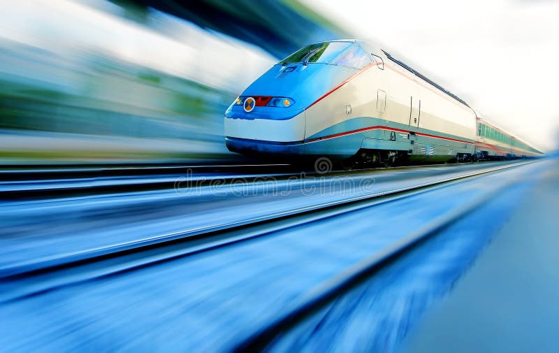 Speeding train stock photo. Image of passenger, technology - 8474678