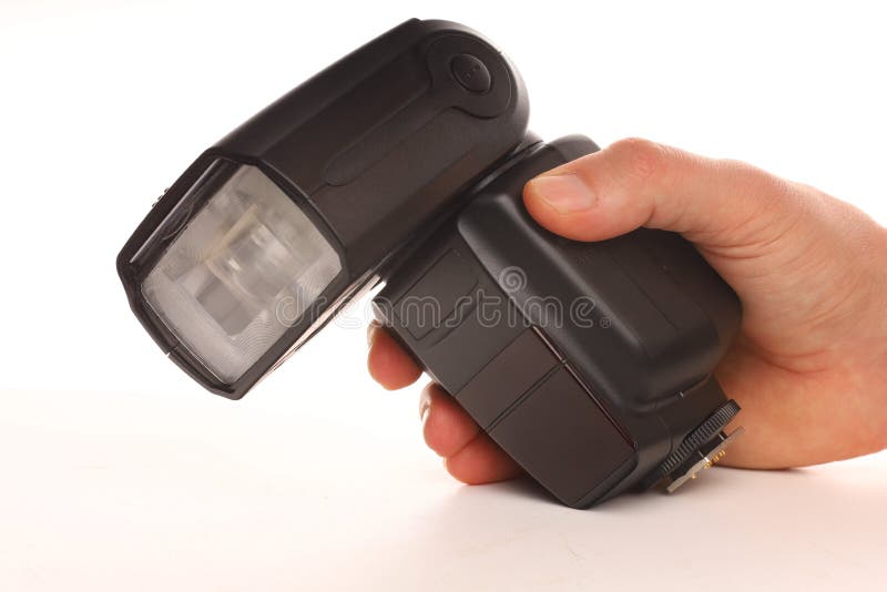 Remote Camera Photo Studio in Hand on a White Background Stock Photo ...