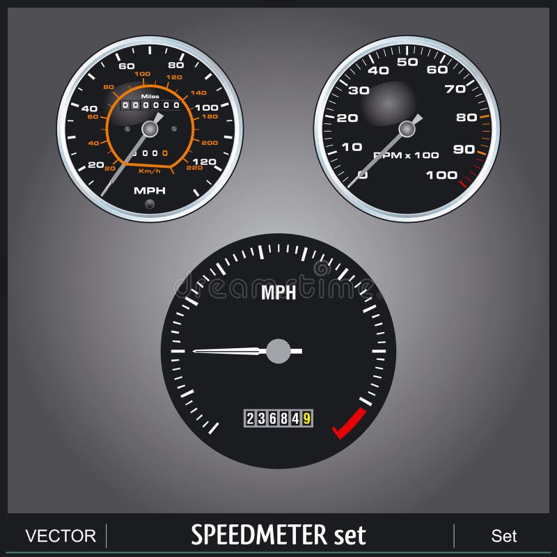 Speedmeter stock vector. Illustration of kilometer, fast - 20254142