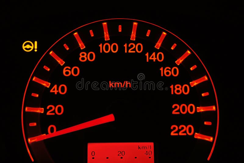 Glowing Speedometer stock image. Image of kilometer, scale - 2506685