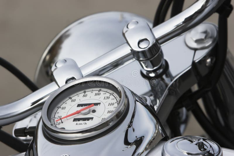 Speedo on motocycle stock photo. Image of black, ride - 1642294