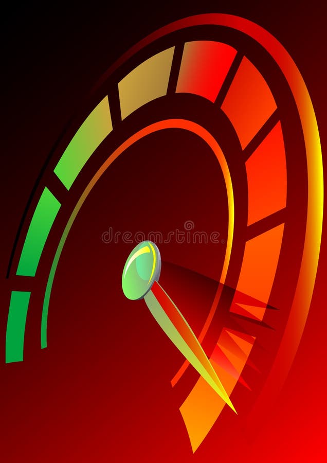 Speedometer stock vector. Illustration of pointer, control - 11661636