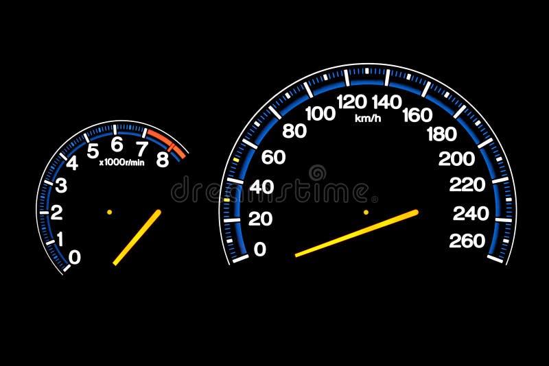 Speedometer - 110 MPH stock photo. Image of miles, accelerate - 8793502