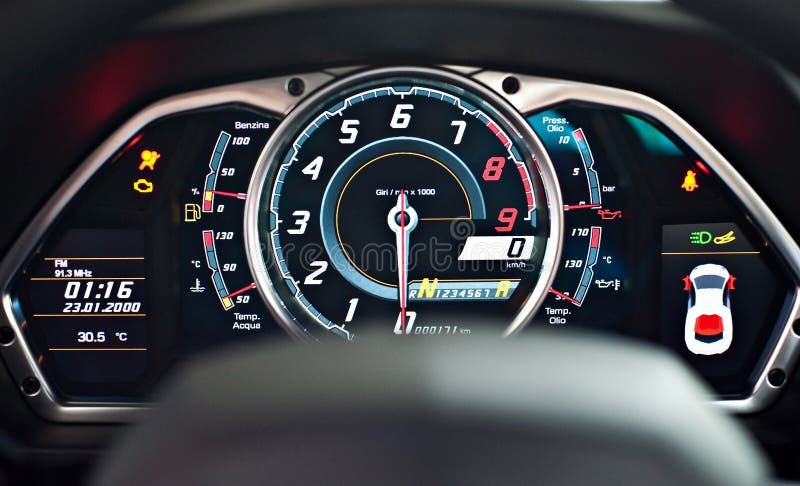 Speedometer stock photo. Image of fuel, engine, level - 20747986