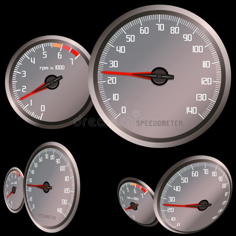 Speedometer stock vector. Illustration of odometer, sport - 24310689