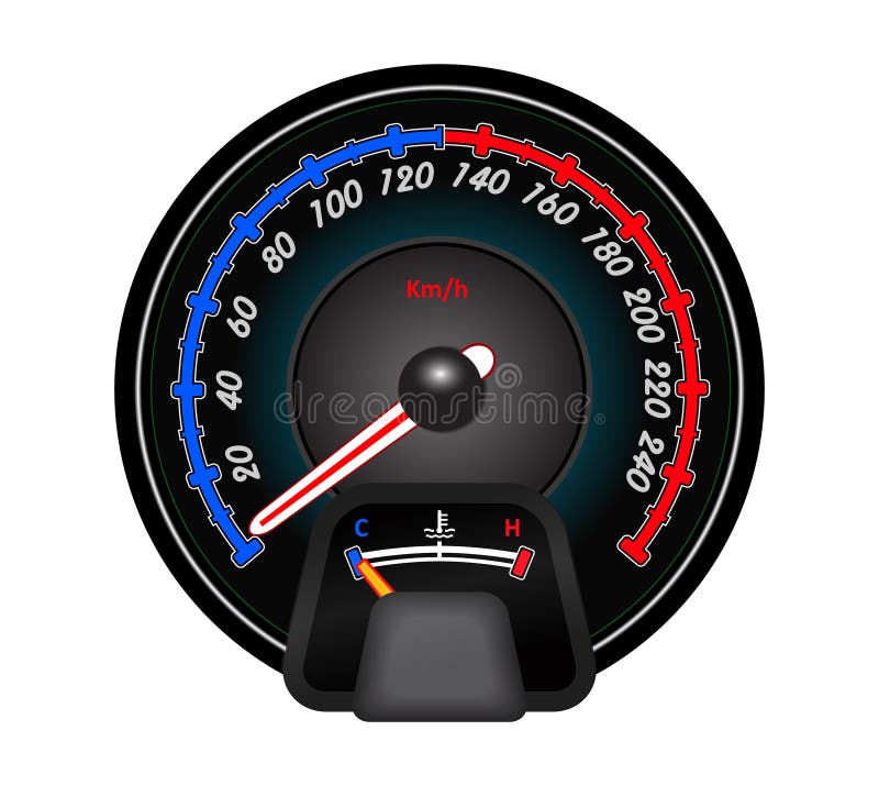 Set of Speedometers for Dashboard Analog Device for Speed. Car Interior ...
