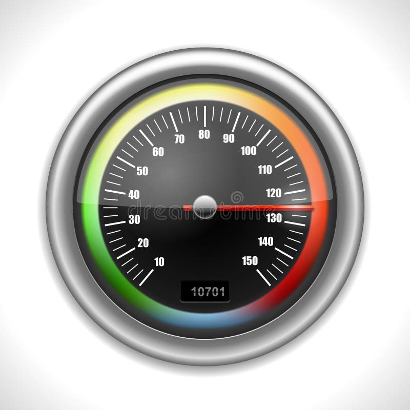 Speedometer - Going Too Fast Stock Illustration - Illustration of black ...