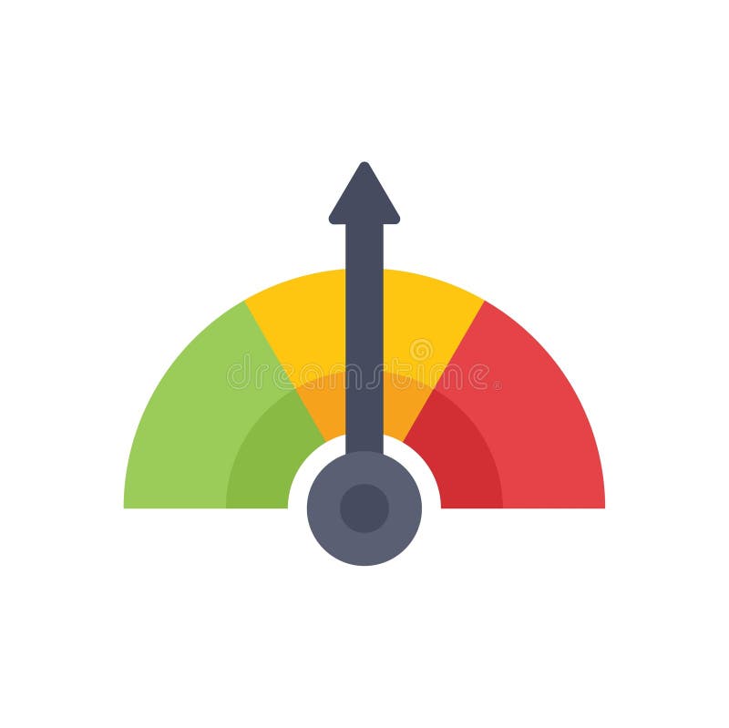 Speedometer Arrow Pointing High Performance Result Stock Vector ...