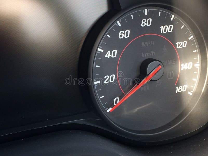 Speedometer in Auto Car Dashboard Camaro Stock Photo - Image of light ...