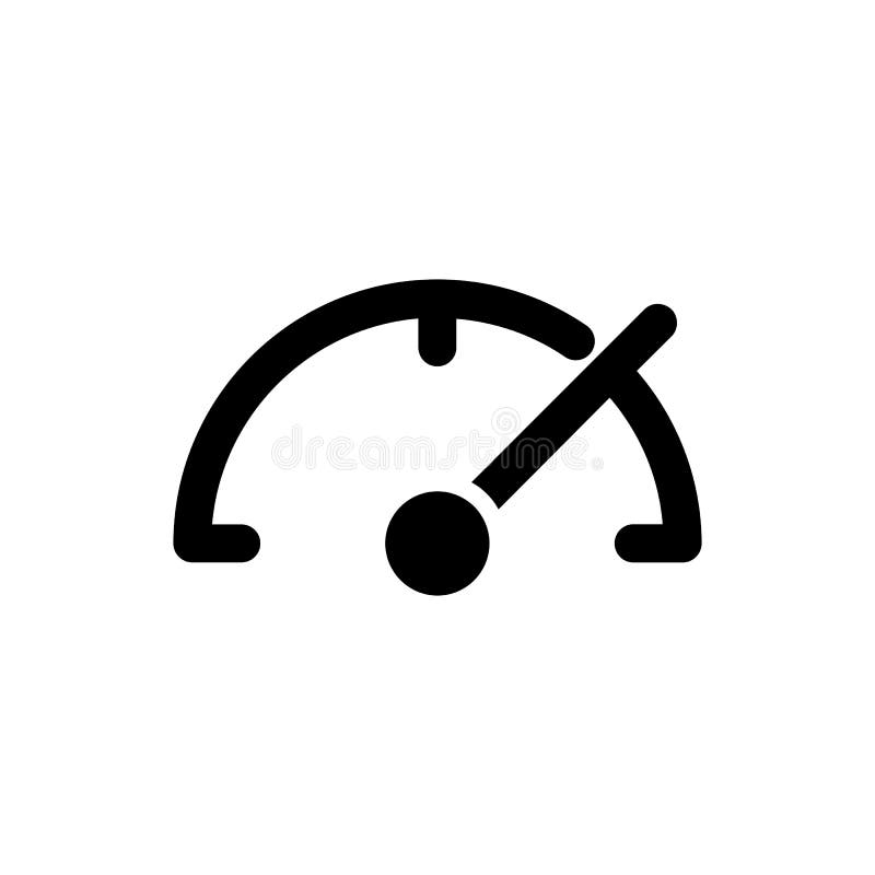 Speedometer Black Glyph Ui Icon Stock Vector - Illustration of ...