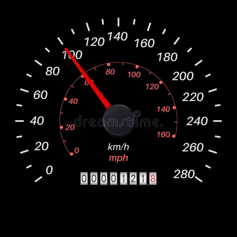 Car speedometer scale stock vector. Illustration of dashboard - 124247497